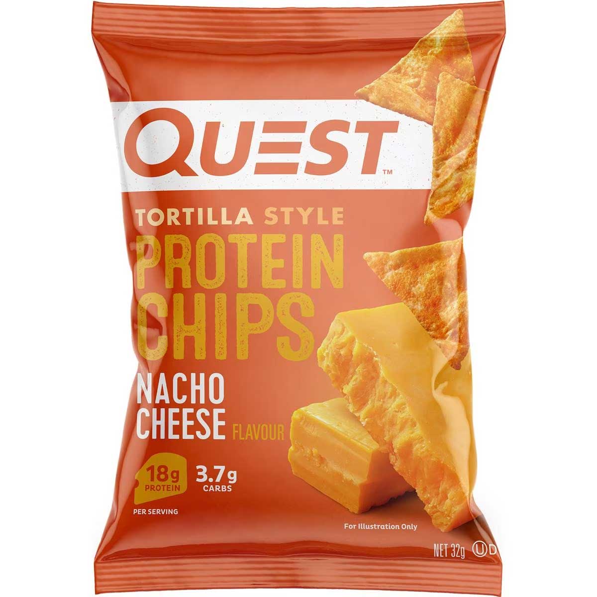 Quest Tortilla Style Protein Chips Nacho Cheese Flavour 32g – The ... Quest Tortilla Style Protein Chips Nacho Cheese Flavour 32g – The ...