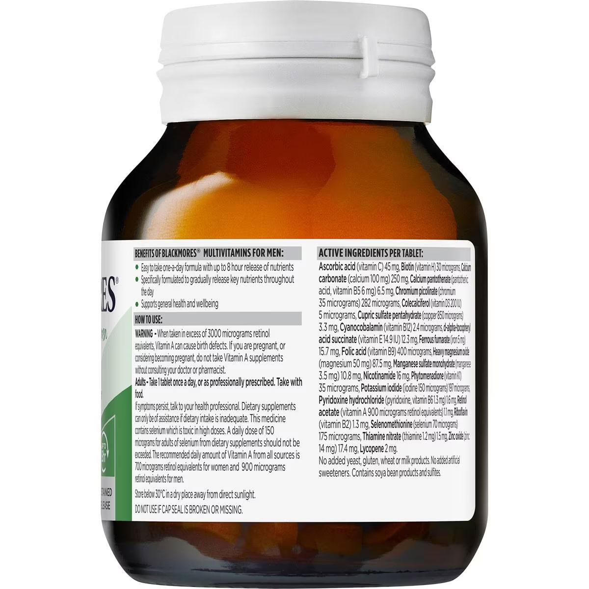 Blackmores Multivitamins For Men Release Tablets 60 Pack – The Australian Products