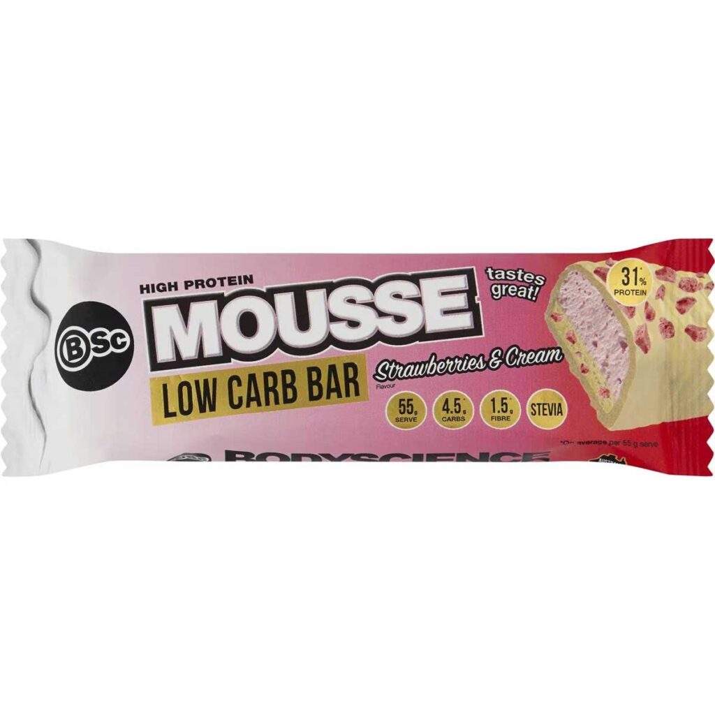 Bsc Body Science High Protein Low Carb Mousse Bar Strawberries&cream ...