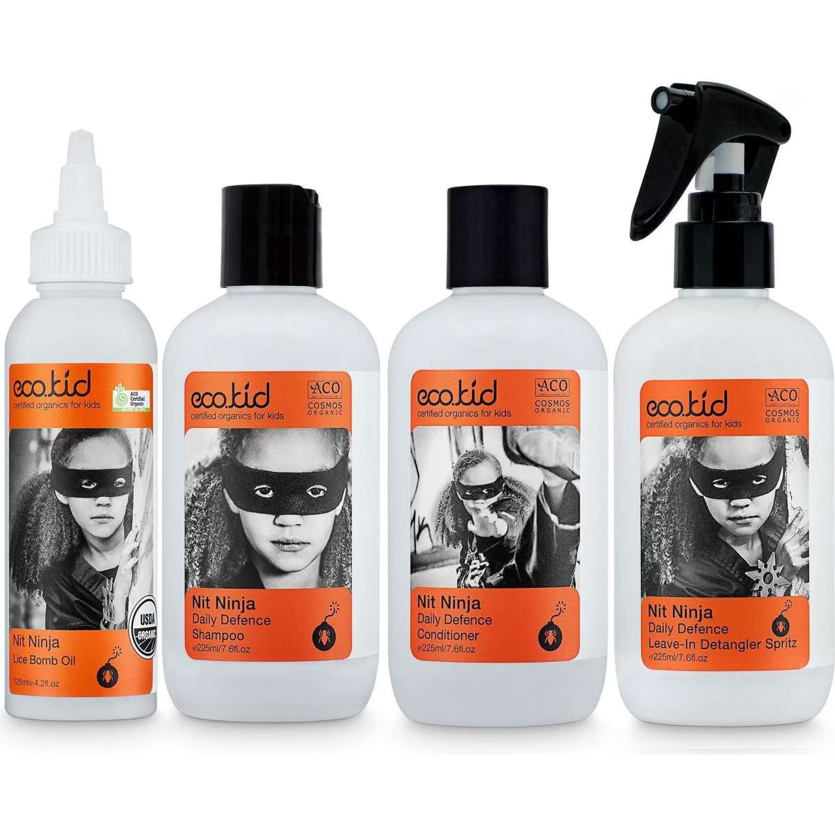 Eco.kid Organics Nit Ninja Lice Bomb Headlice Attack Four Pack Bundle ...