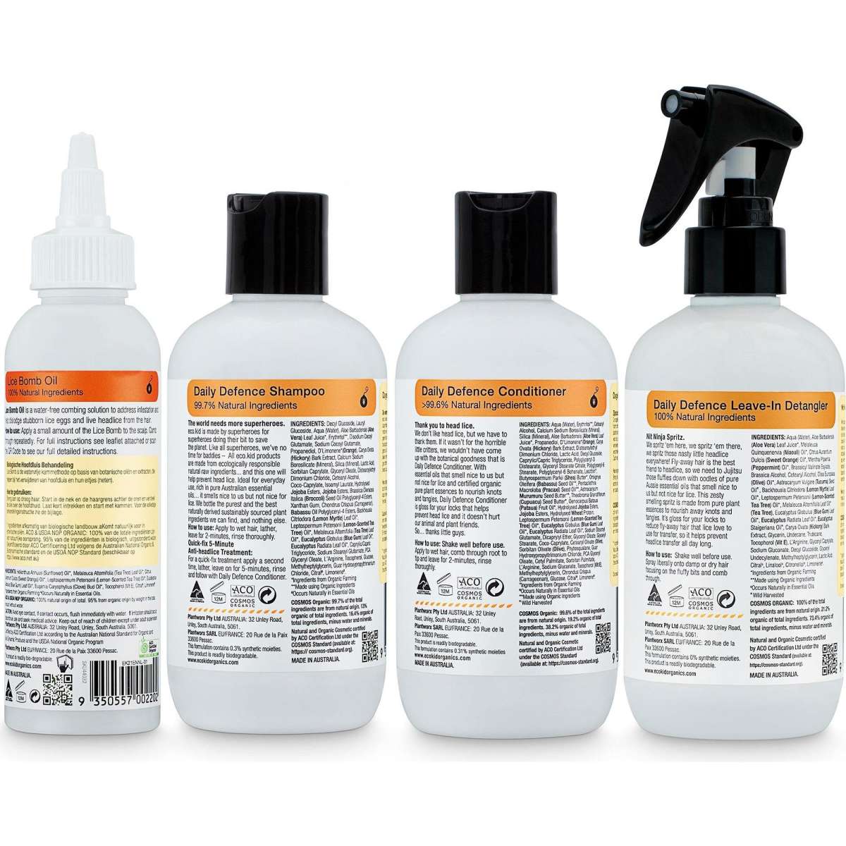 Eco.kid Organics Nit Ninja Lice Bomb Headlice Attack Four Pack Bundle ...