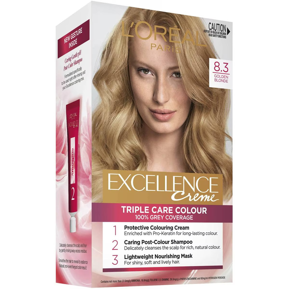 L’oreal Excellence Creme Hair Colour 8.3 Golden Blonde Each – The ...