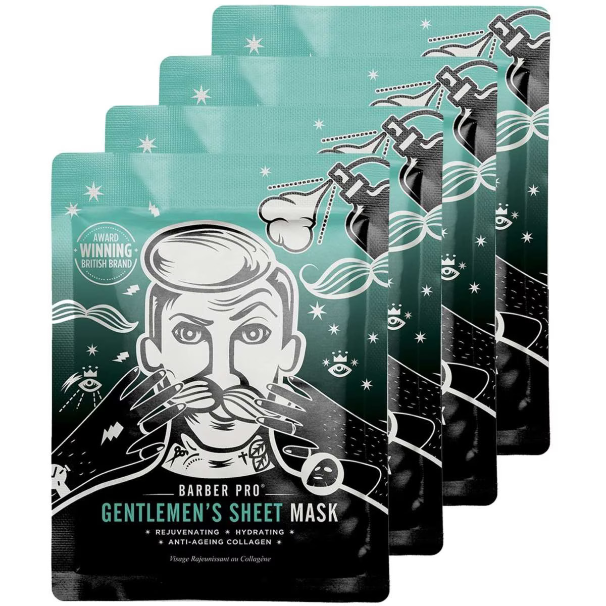 BarberPro Gentlemen’s Sheet mask – 4 x Mask Value Pack – The Australian ...