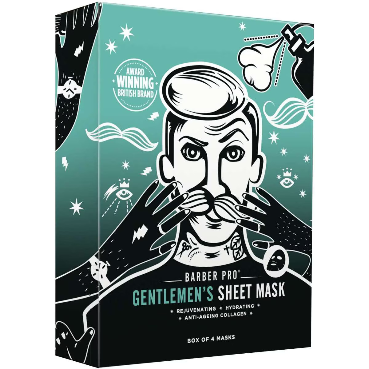 BarberPro Gentlemen’s Sheet mask – 4 x Mask Value Pack – The Australian ...