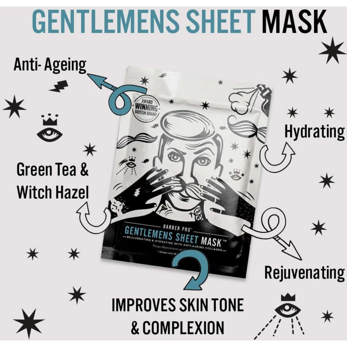 BarberPro Gentlemen’s Sheet mask – 4 x Mask Value Pack – The Australian ...