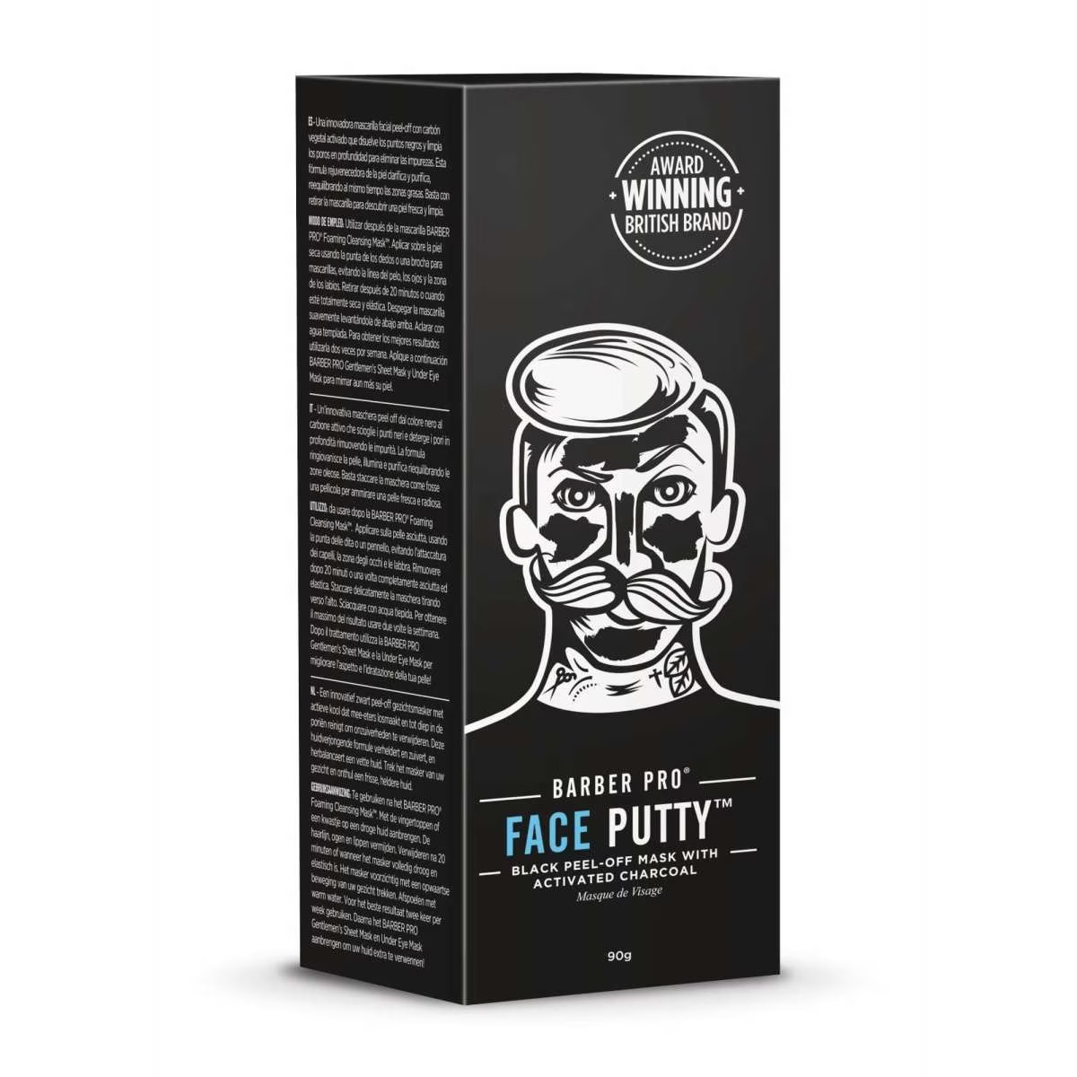 BarberPro Face Putty Peel-off Mask With Activated Charcoal Tube 40ML ...