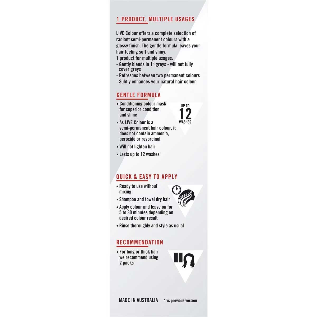 Schwarzkopf Live Colour Red Embers Semi Permanent Each – The Australian ...