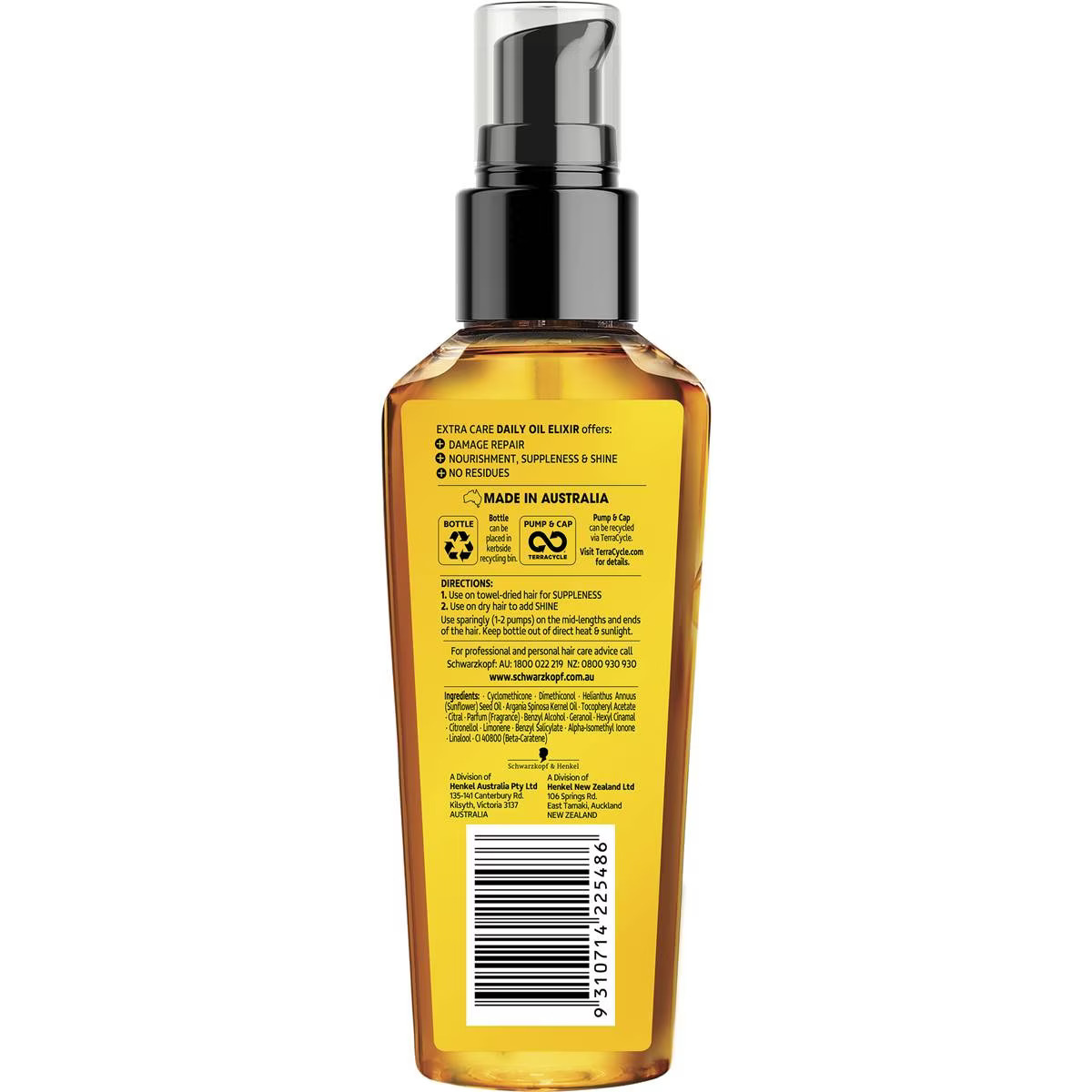 Schwarzkopf Extra Care Daily Oil Elixir 100ml – The Australian Products